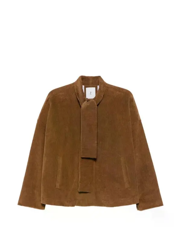 WHYCI MILANO Corduroy Pussy-bow Jacket