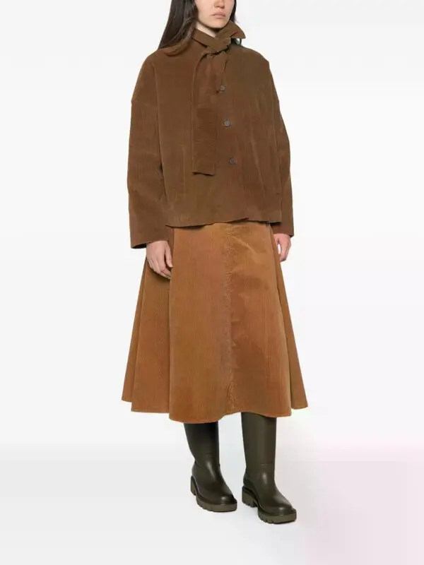 WHYCI MILANO Corduroy Pussy-bow Jacket