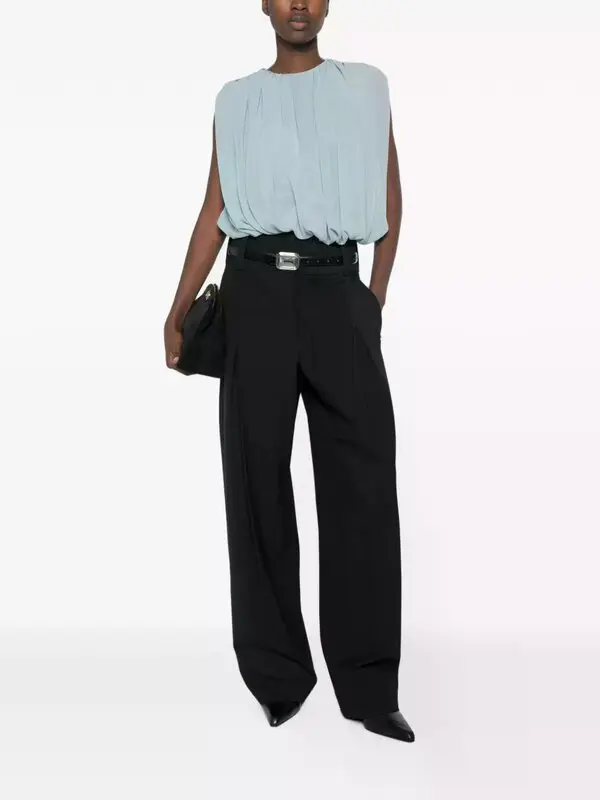 Sportmax Pleated Wide-leg Trousers