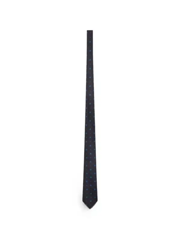 Saint Laurent Tie In Silk Jacquard