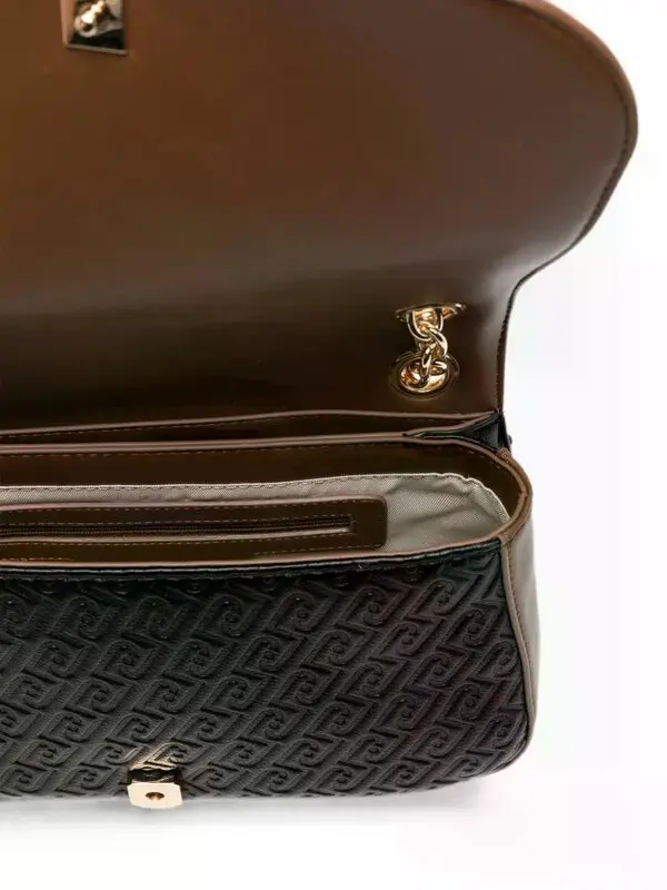 Liu Jo Monogram-embossed Stripe-detail Shoulder Bag