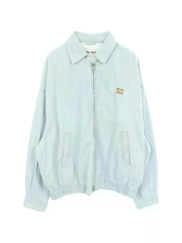 Miu Miu Striped Logo Jacket