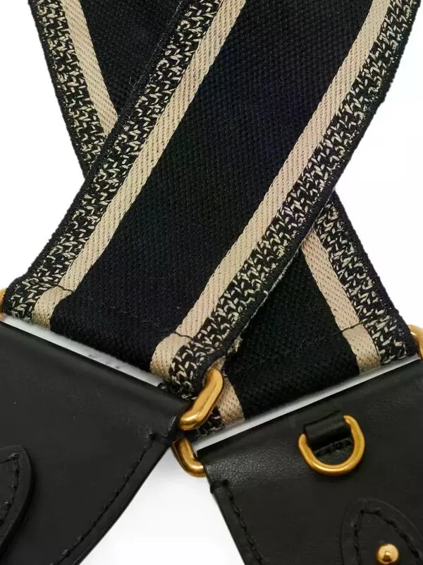 Dior Embroidered Leather-trim Shoulder Strap