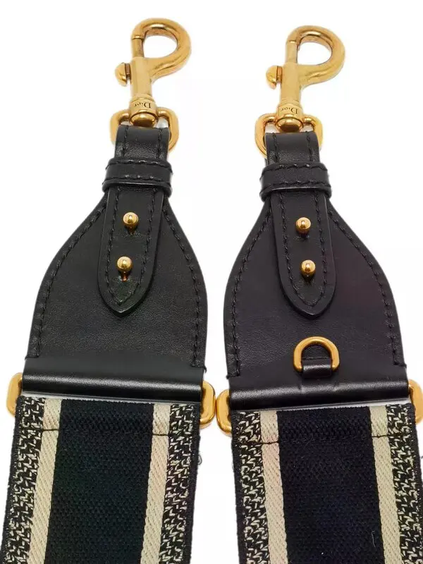 Dior Embroidered Leather-trim Shoulder Strap