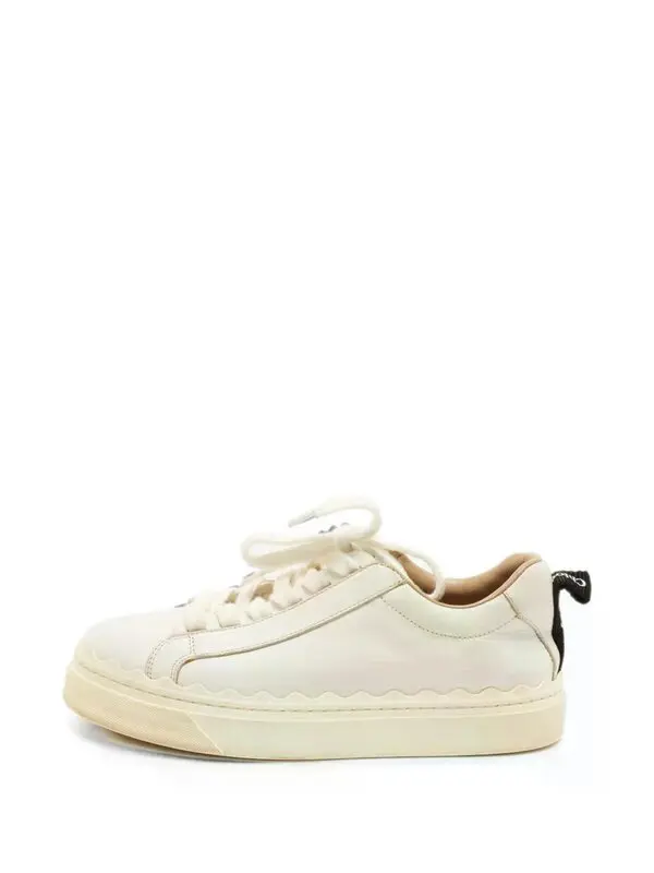 Chloé Lauren Scalloped Lace-up Sneakers