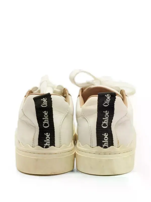 Chloé Lauren Scalloped Lace-up Sneakers
