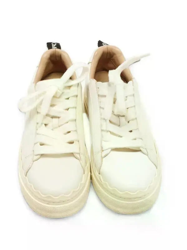 Chloé Lauren Scalloped Lace-up Sneakers