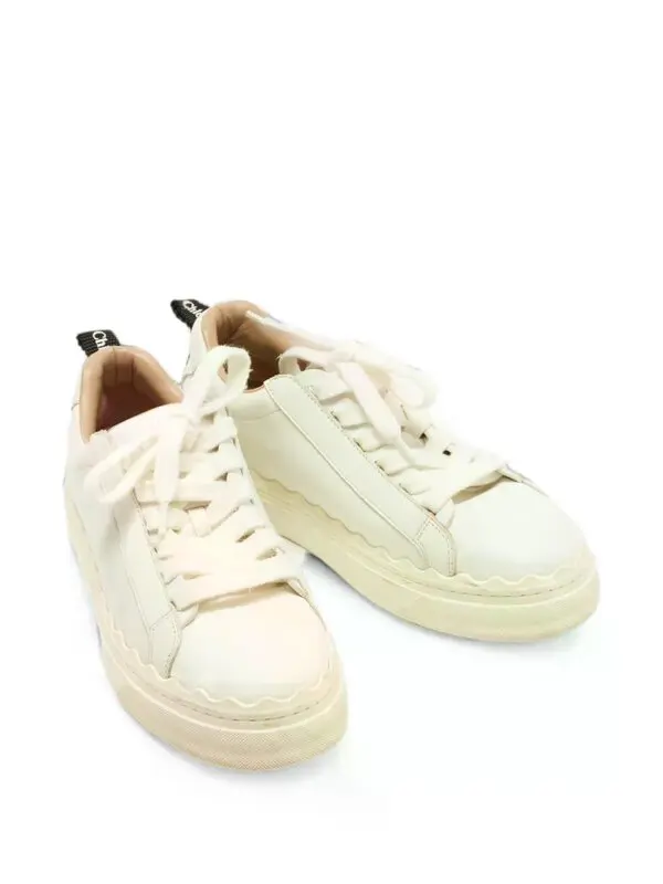 Chloé Lauren Scalloped Lace-up Sneakers