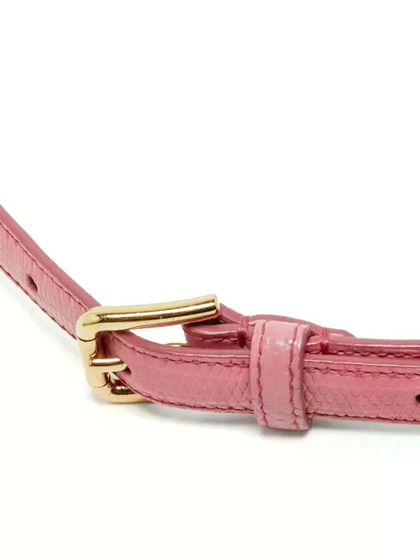 Dolce & Gabbana Crystal-embellished Lizard-embossed Belt