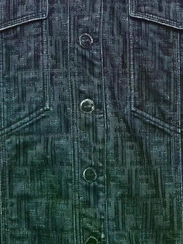 Fendi Ff-motif Denim Jacket And Jeans Set