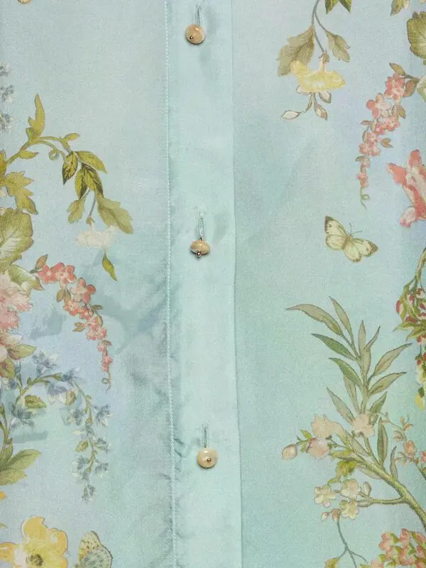 Zimmermann Floral-print Silk Shirt And Trousers Set