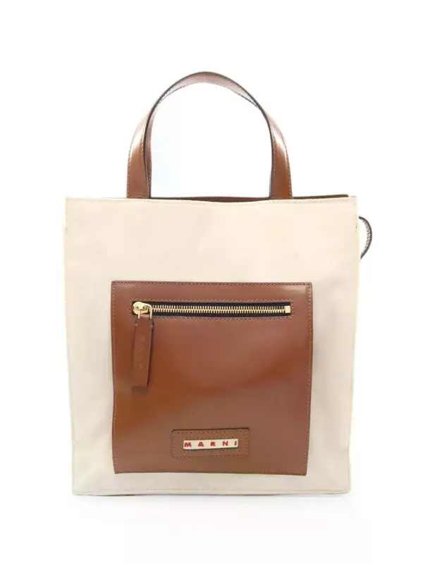 Marni 2010s Zipped Canvas Tote Bag