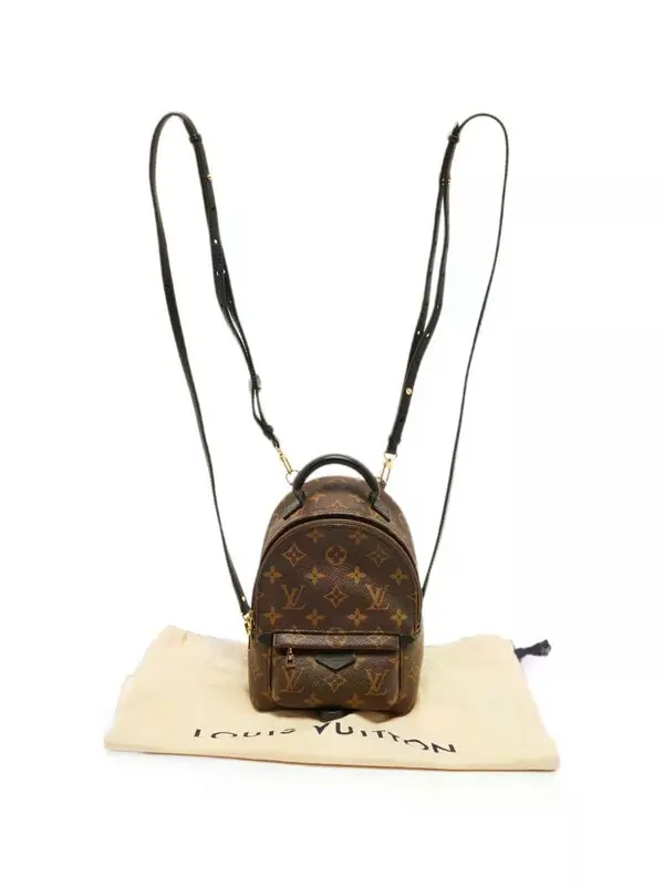 LOUIS VUITTON 2020 Mini Palm Springs Monogram Backpack - Brown