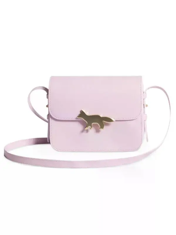 Maison Kitsuné Edie Fox-plaque Shoulder Bag - Pink