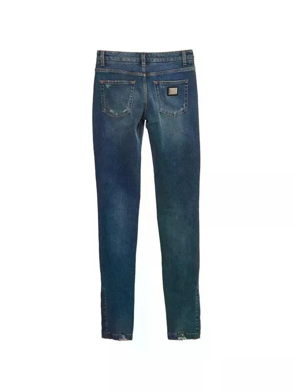 Dolce & Gabbana Distressed Slim-fit Jeans