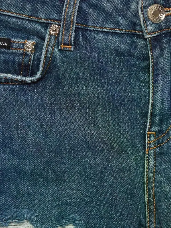 Dolce & Gabbana Distressed Slim-fit Jeans