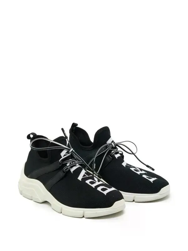 Prada Xy Logo Knit Sneakers