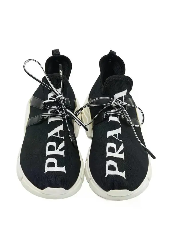 Prada Xy Logo Knit Sneakers
