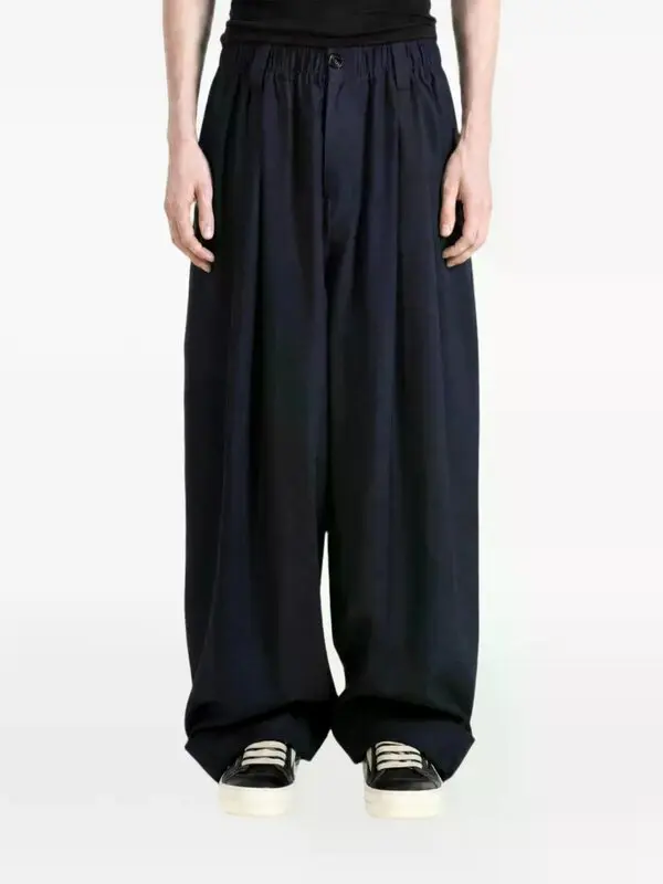Marni Pleated Wide-leg Trousers - Blue