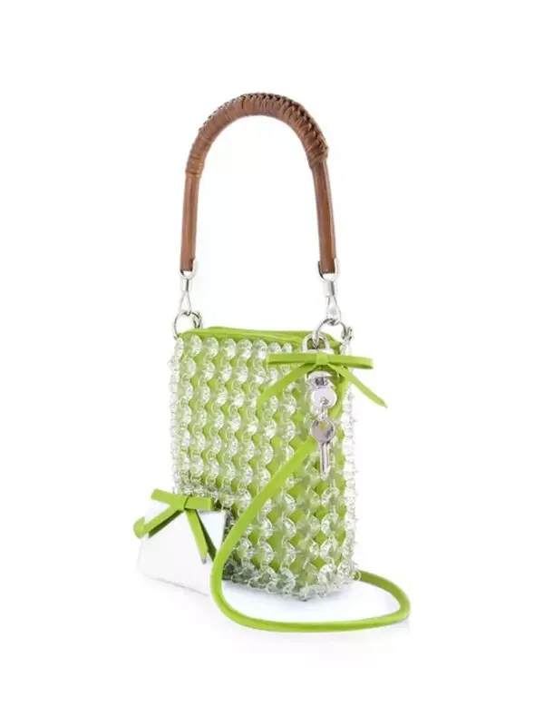 SELF-PORTRAIT Crystal Chain Mini Tote Bag