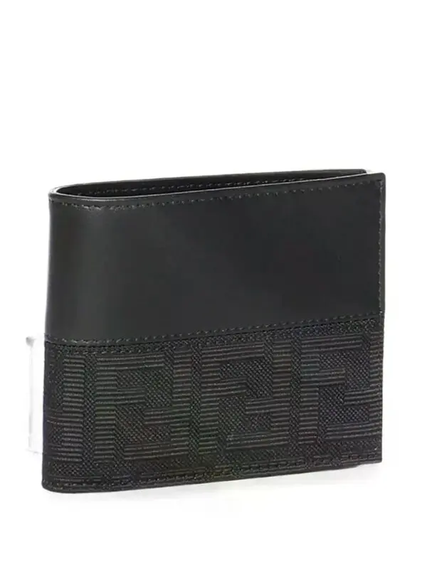 Fendi Ff Logo Leather Wallet - Black