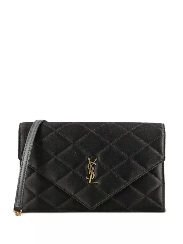 Saint Laurent Paris Chain Wallet In Satin