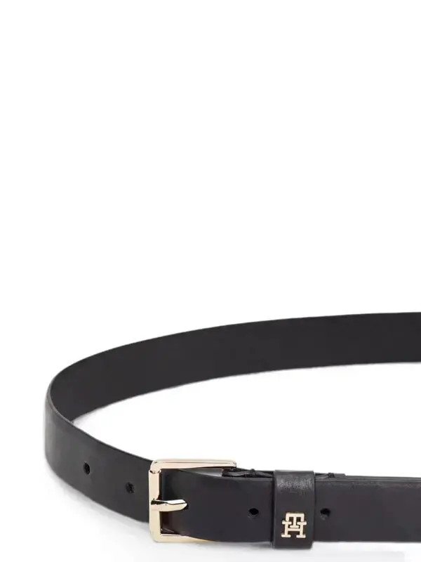 Tommy Hilfiger Th Monogram Plaque Leather Belt