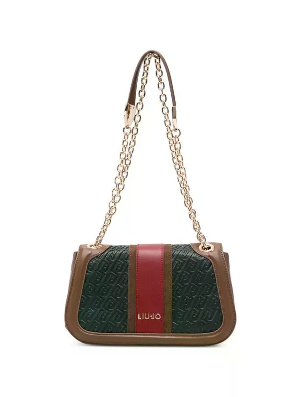 Liu Jo Monogram-embossed Panelled Shoulder Bag - Green