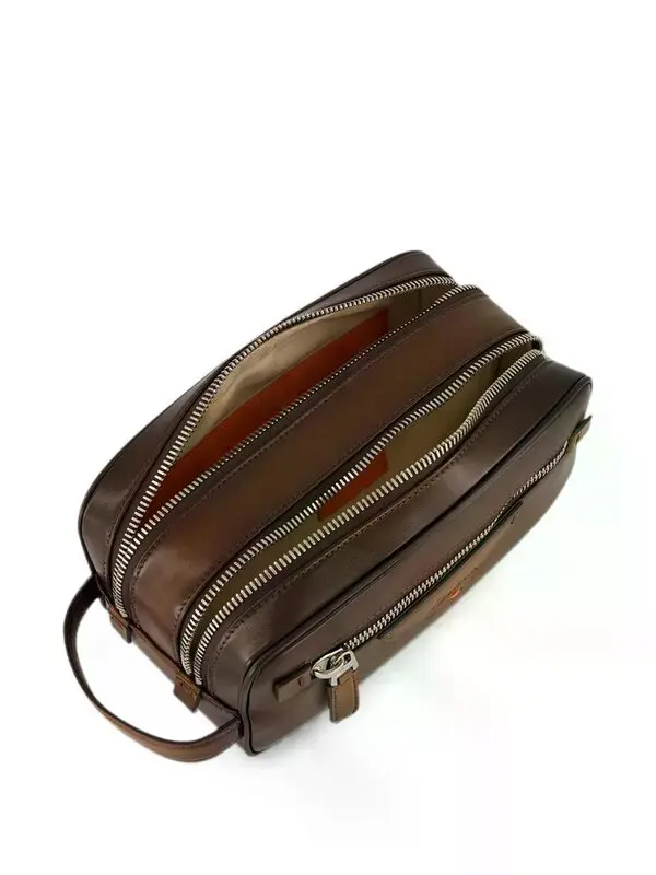 Santoni Leather Wash Bag