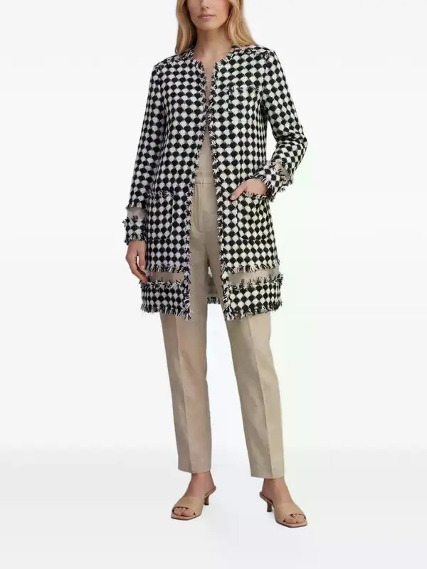 MSGM Tweed Frayed Coat