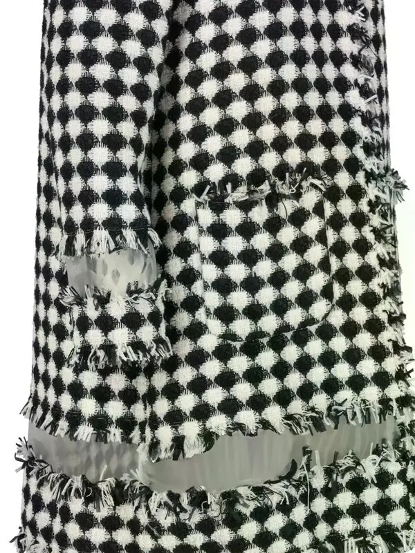 MSGM Tweed Frayed Coat