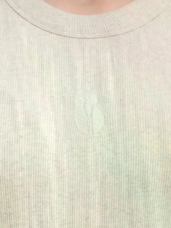 Ba&sh Ribbed Embroidered T-shirt