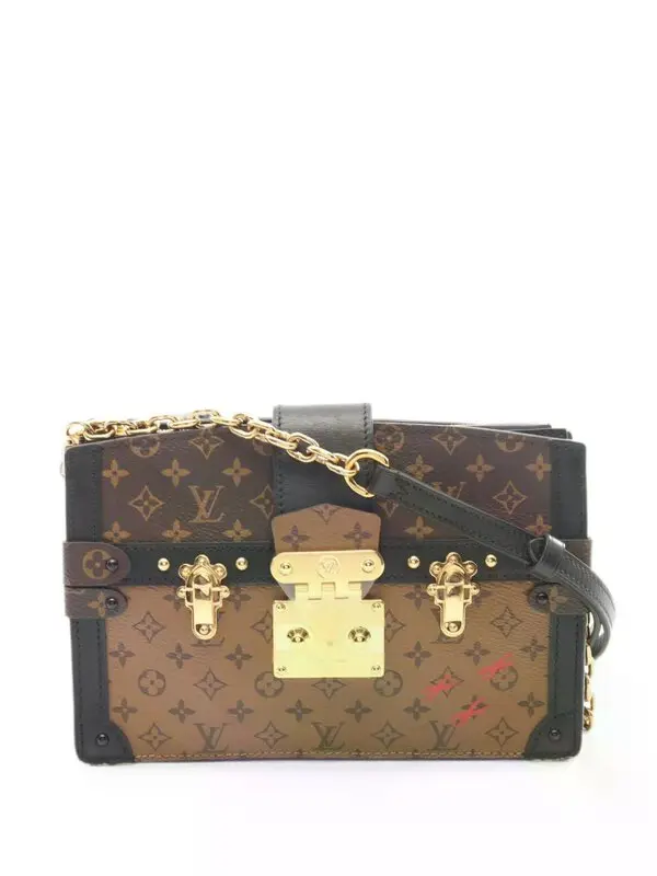 LOUIS VUITTON 2021 Monogram Reverse Trunk Clutch Shoulder Bag