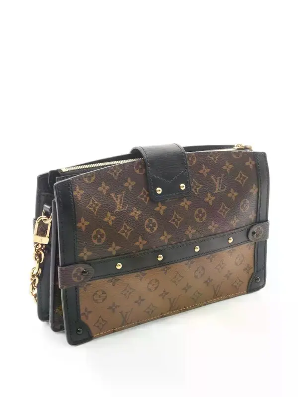 LOUIS VUITTON 2021 Monogram Reverse Trunk Clutch Shoulder Bag