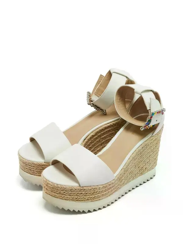 LE SILLA Crystal-embellished Espadrilles