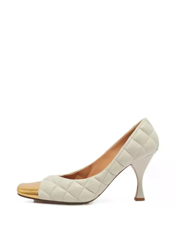 Bottega Veneta Quilted Square-toe Pumps