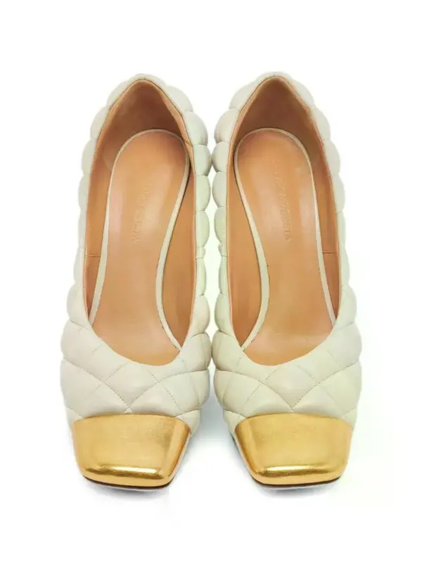 Bottega Veneta Quilted Square-toe Pumps