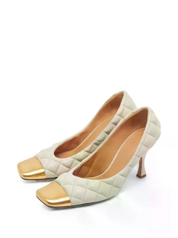 Bottega Veneta Quilted Square-toe Pumps