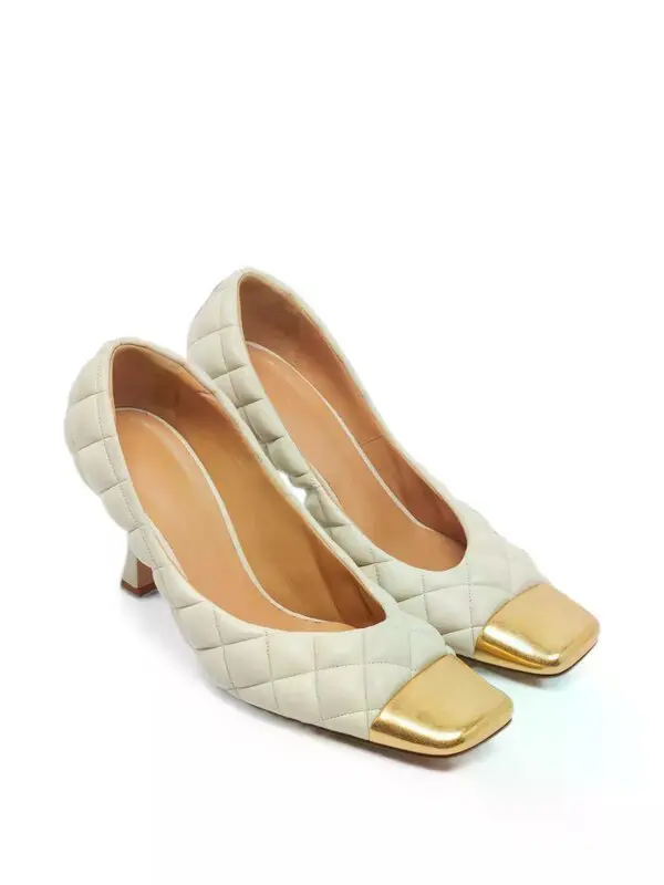 Bottega Veneta Quilted Square-toe Pumps