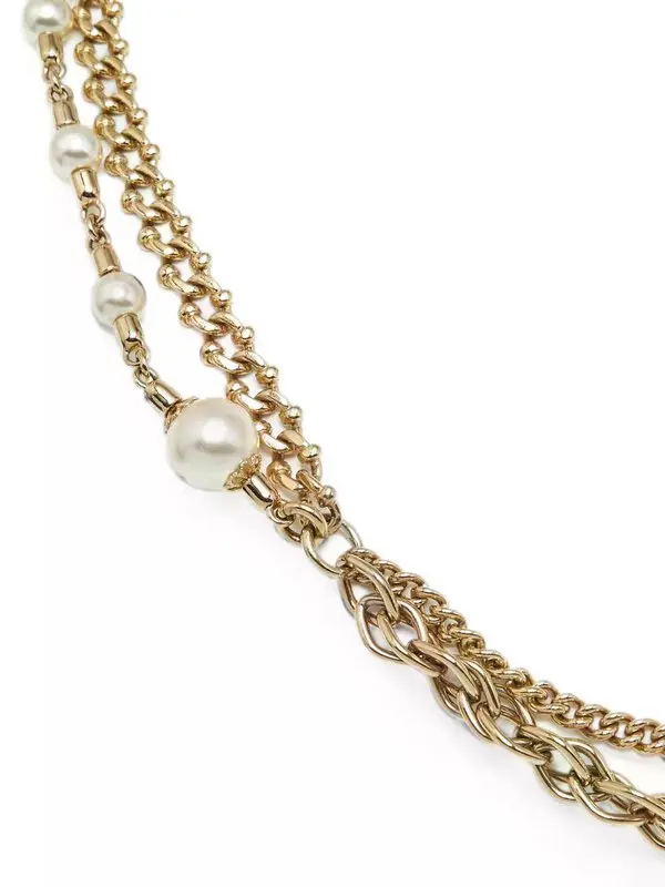 Dolce & Gabbana Pearl Chain-embellished Slim Belt
