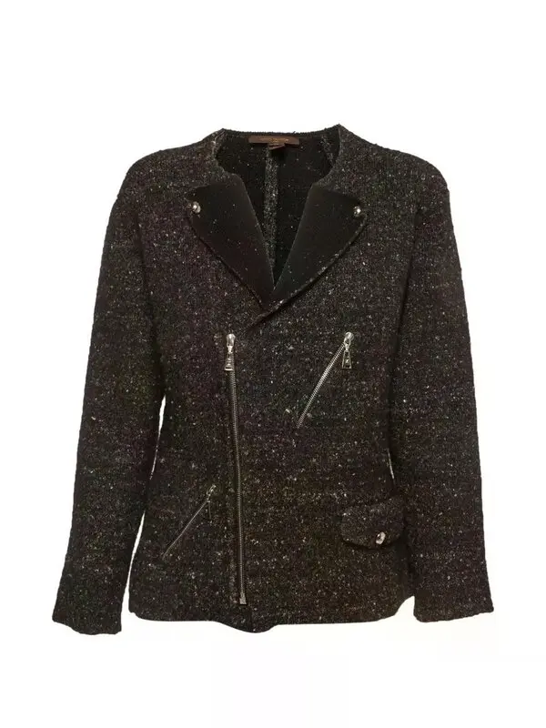LOUIS VUITTON Asymmetrical Tweed Cardigan