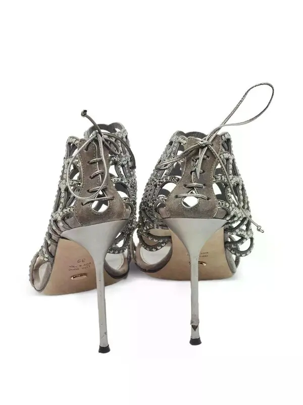 SERGIO ROSSI Crystal-embellished Ankle-strap Sandals