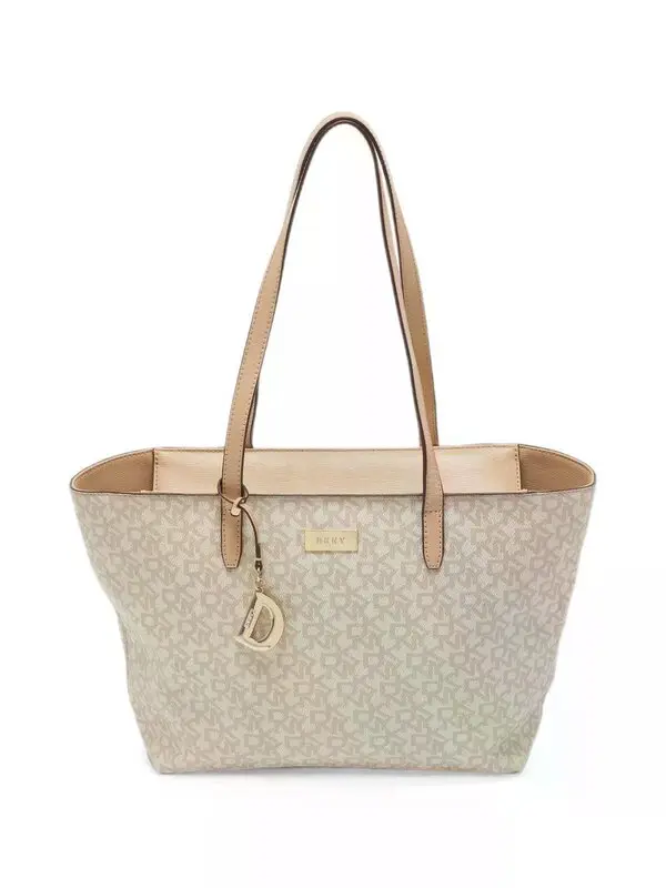 Dkny Monogram-pattern Tote Bag - Neutrals
