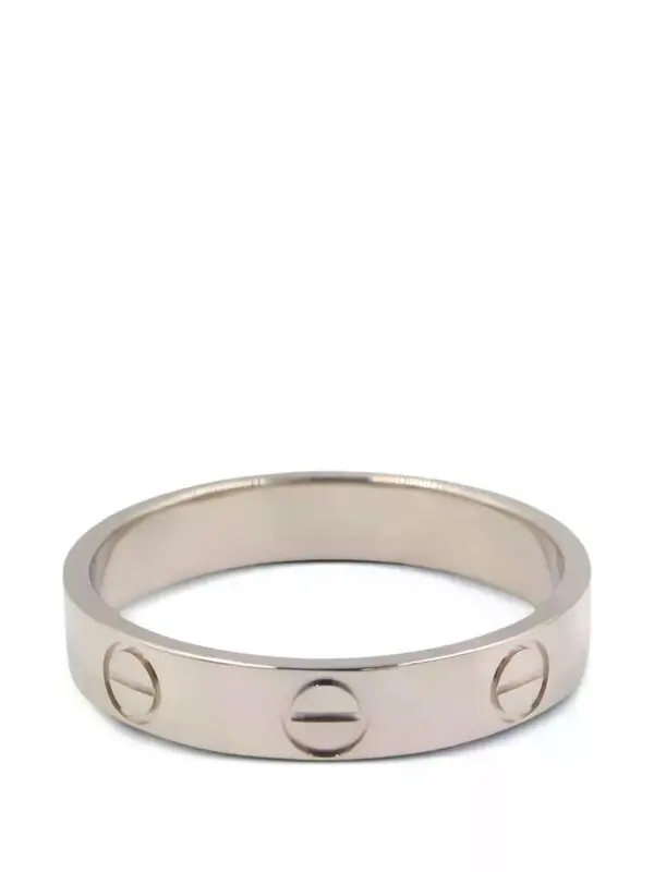 Cartier 18k White Gold Mini Love Ring - Silver