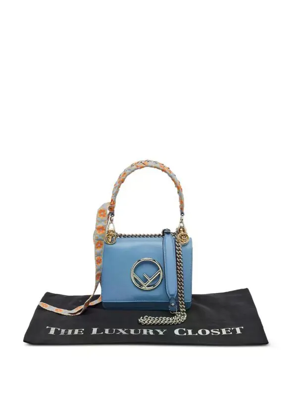 Fendi 2018 Kan I F Silk Wrap Handle Mini Bag