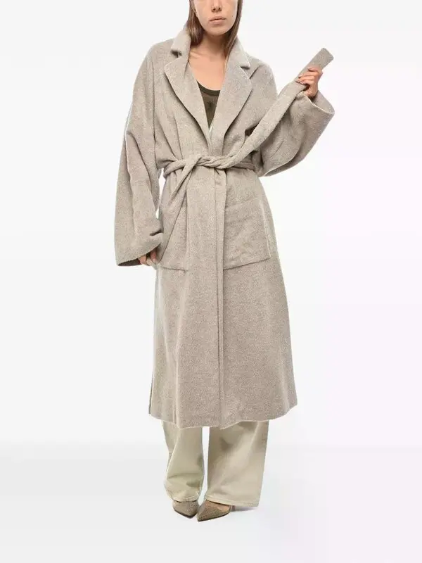SUPER BLOND Belted Mohair Coat