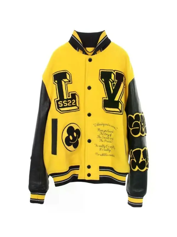 LOUIS VUITTON 2010s Amen Break Varsity Bomber Jacket