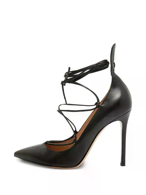 GIANVITO ROSSI Pointed Toe Lace-up Stiletto Heel Pumps