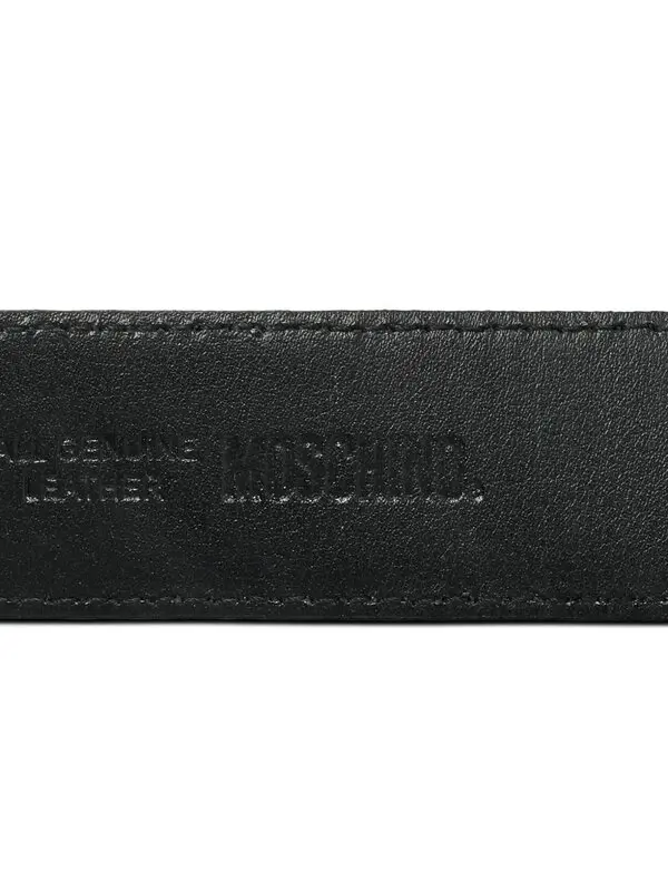 Moschino Classic Logo-plaque Leather Belt