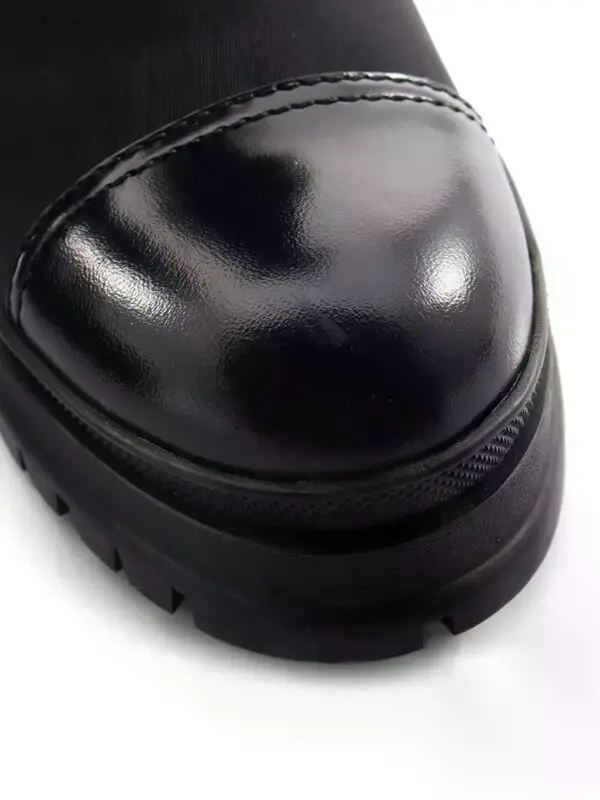 Prada Re-nylon Triangle-logo Block Heel Boots